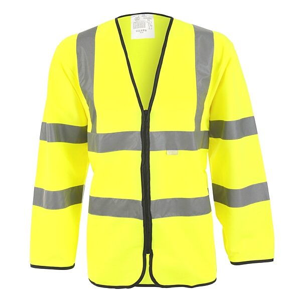 Zipped Long Sleeve Hi Vis Vests • Buy online at PPE Delivered