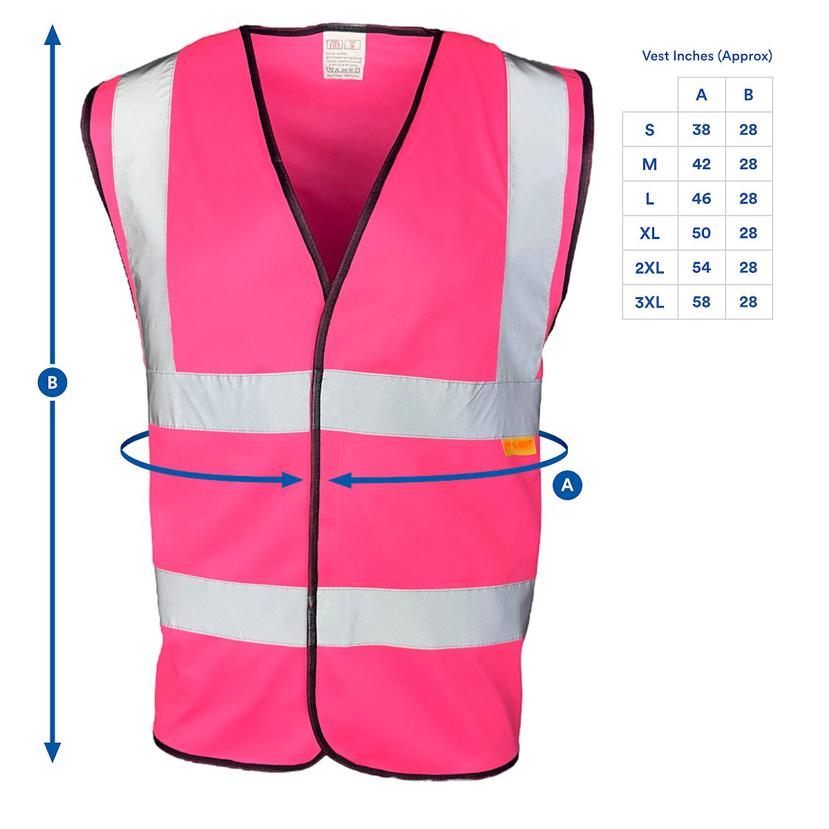 Fuchsia Pink Hi Vis Vest • High Visibility Vests • PPE Delivered Ltd