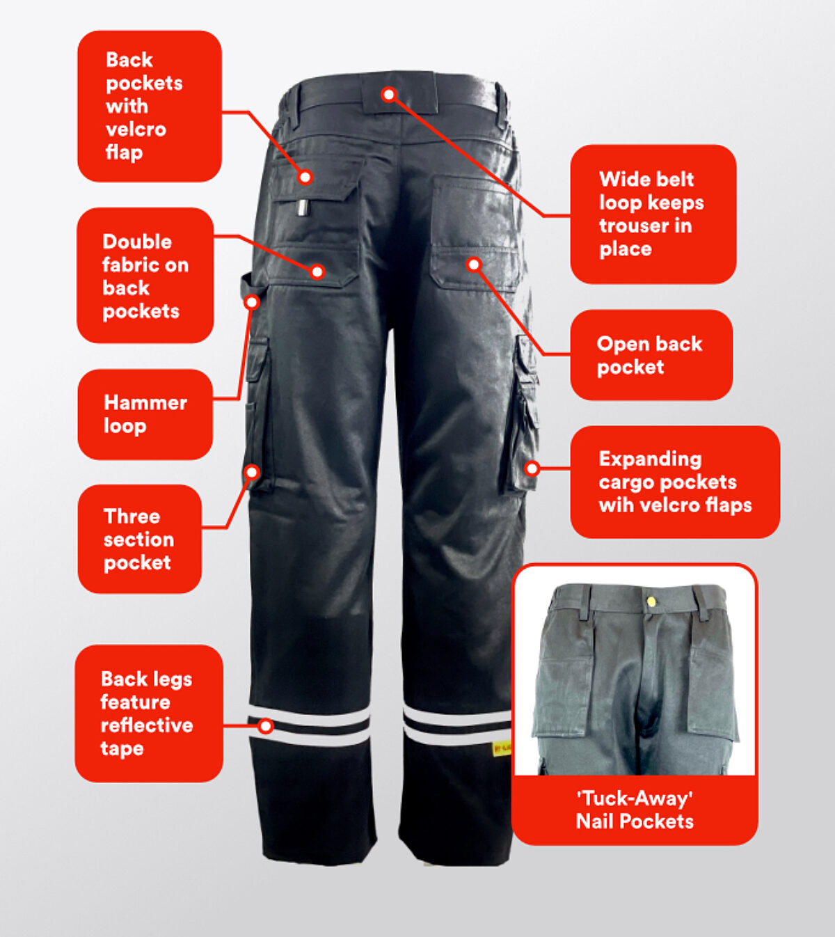 Multi Pocket Pro-Work Trousers | PPE Delivered
