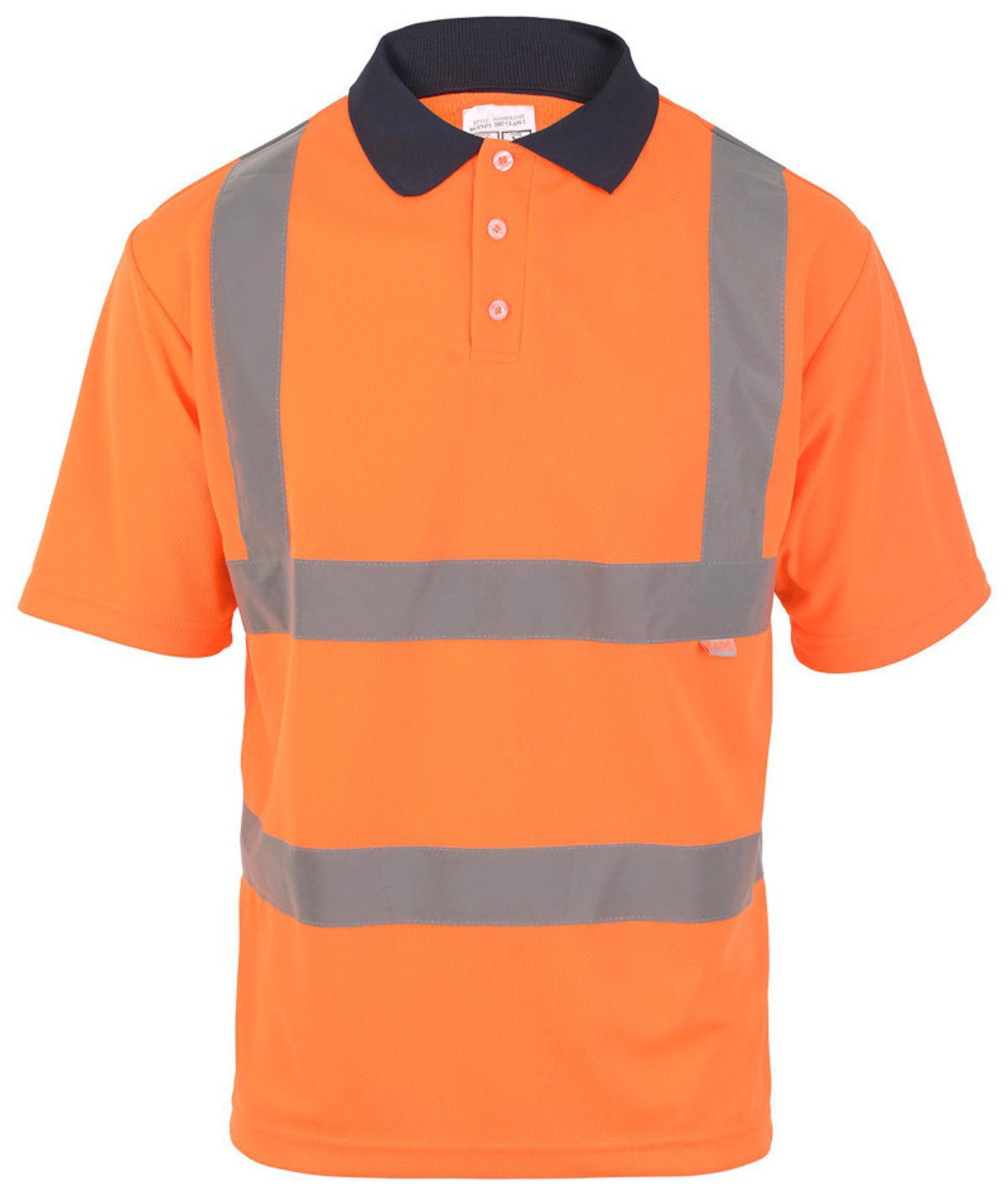 Orange & Navy Polo Shirt • Safety Workwear • PPE Delivered