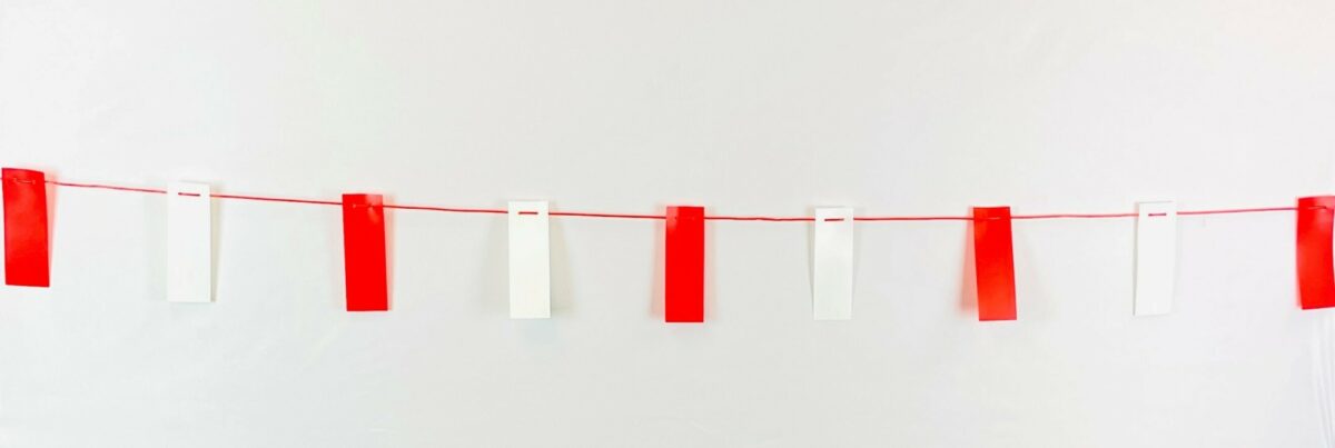 Red/White Caution Marker Hazard Warning Bunting Rope 26m
