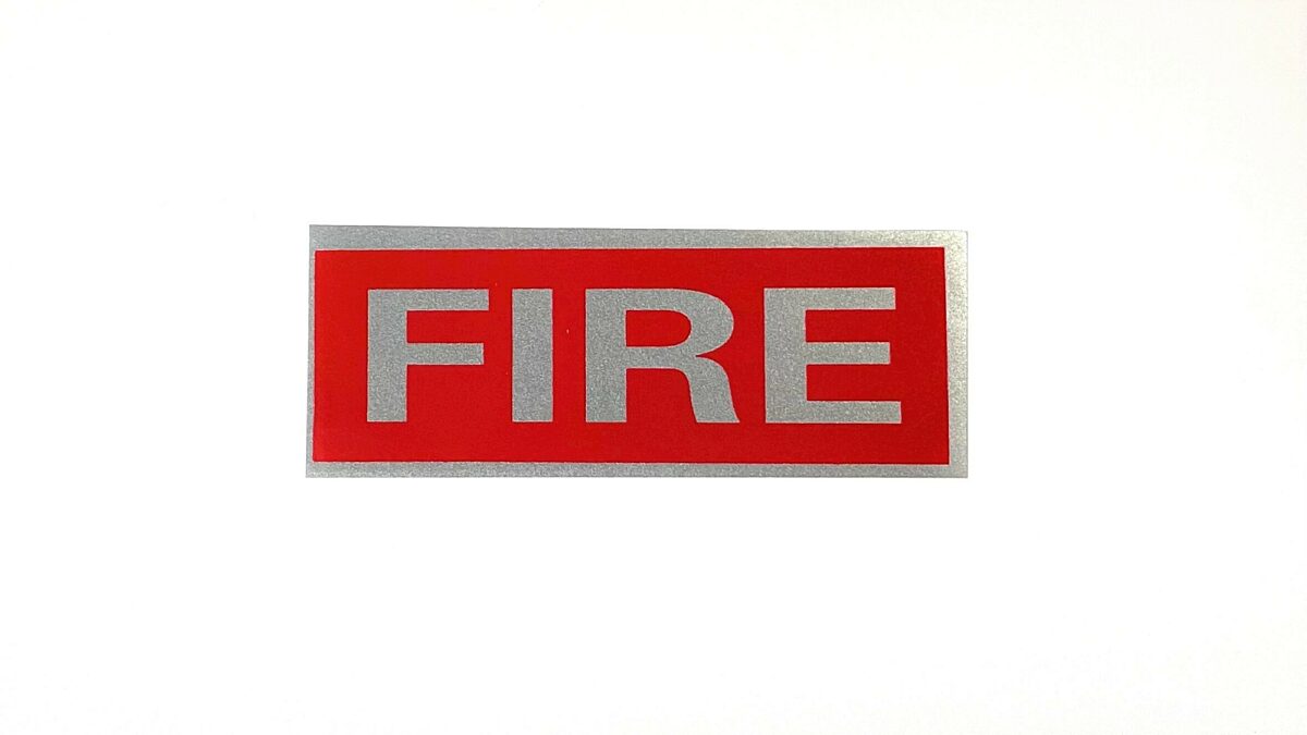 Heat-Applied FIRE Reflective Badge Front