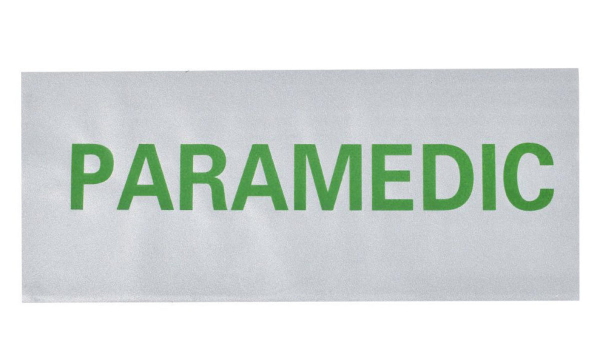 Heat-Applied PARAMEDIC Reflective Badge (Back)