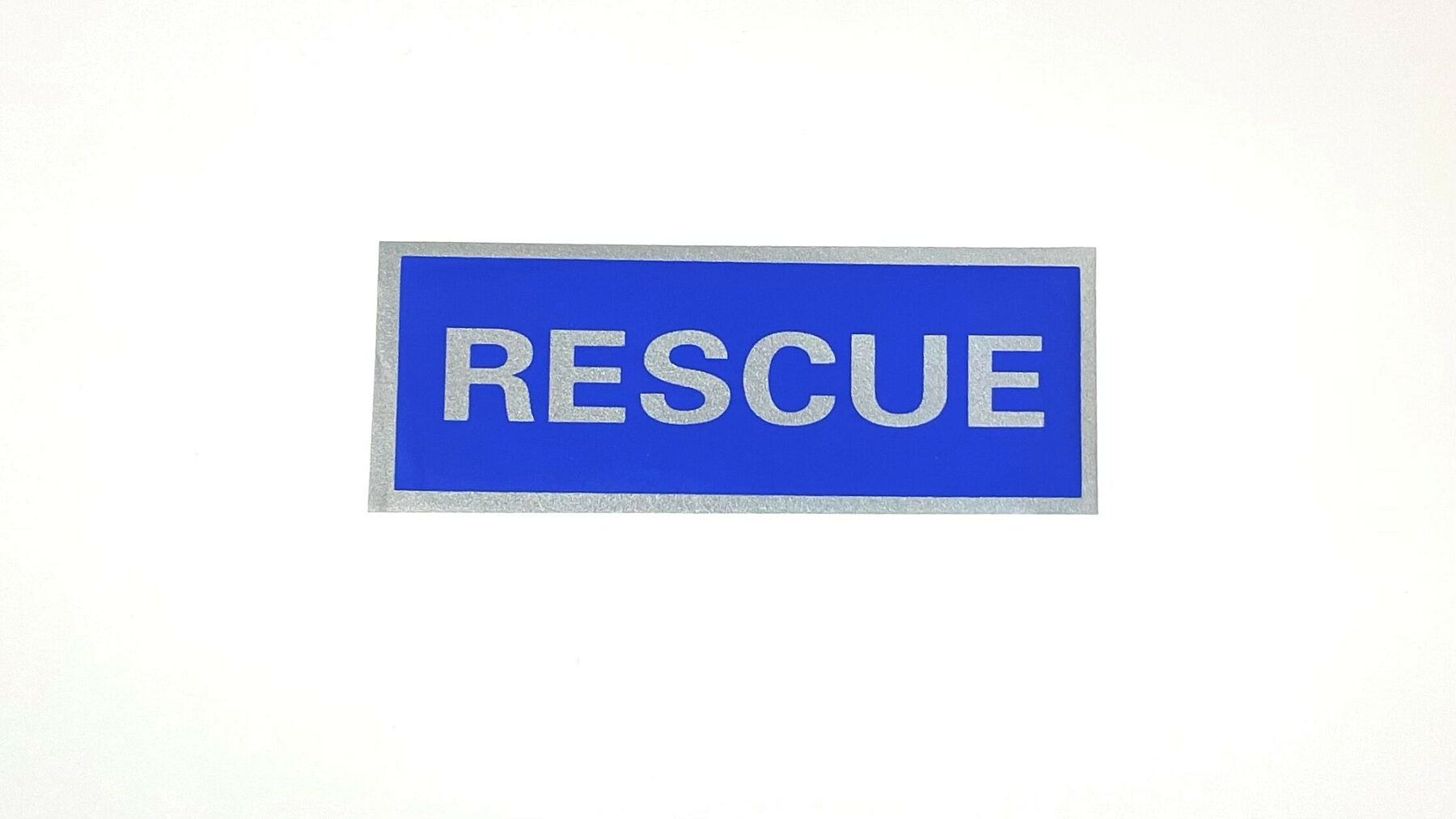 Heat-Applied RESCUE Reflective Badge Front