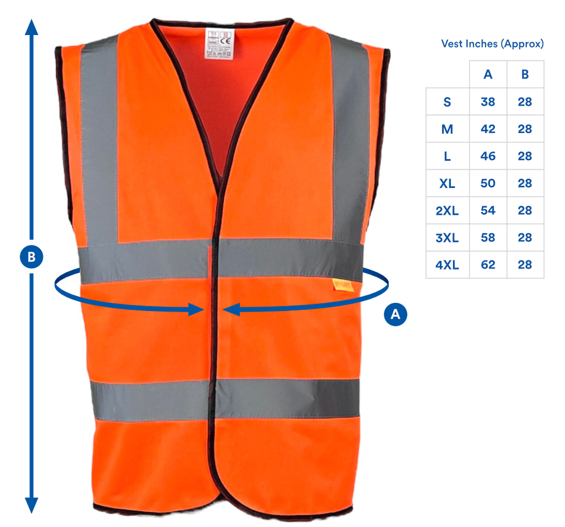 Orange Hi Vis Vest EN20471 & RIS-3279-TOM | PPE Delivered