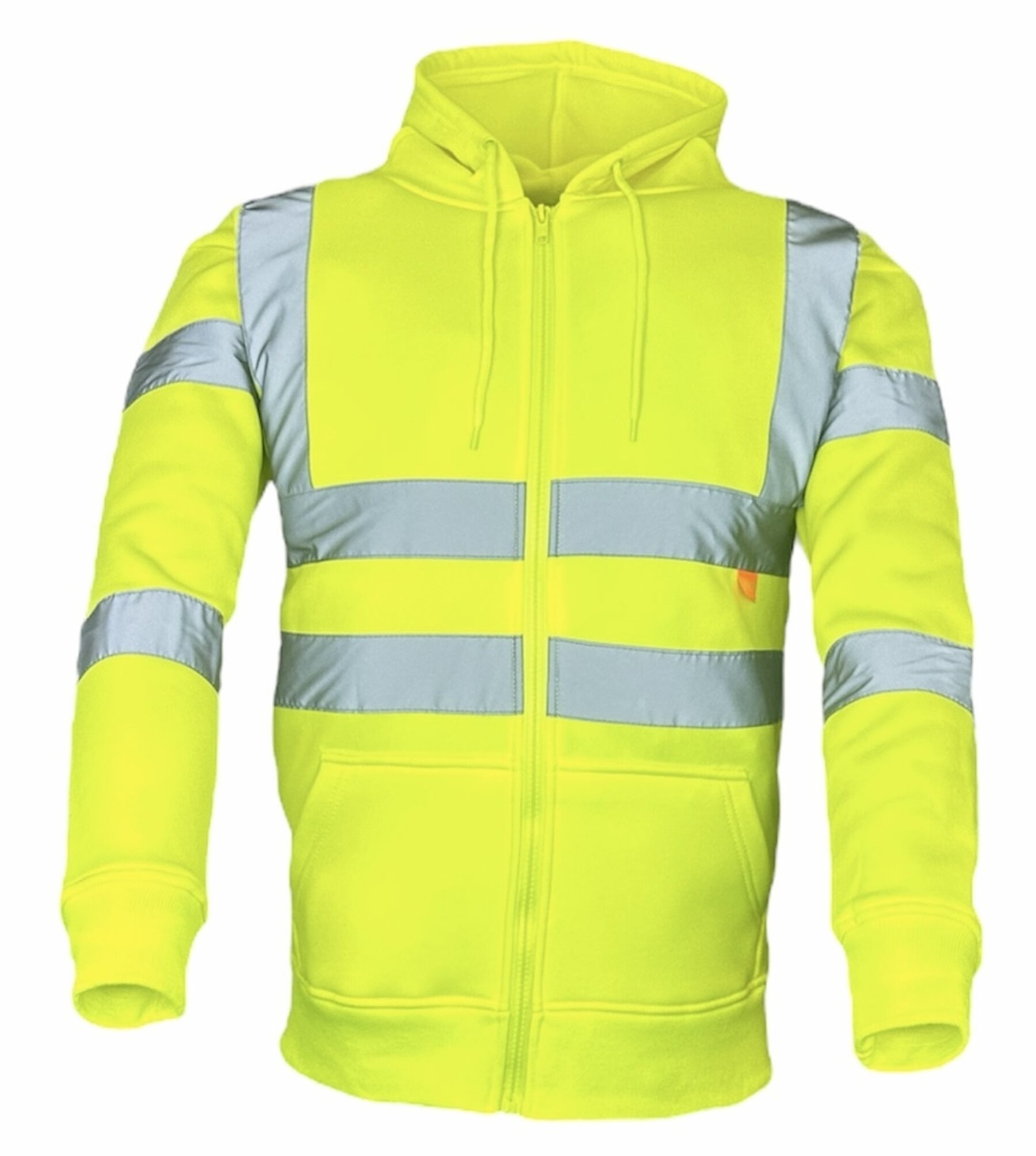 Yellow Full Zip Hi Vis Hoodie (EN20471) • PPE Delivered