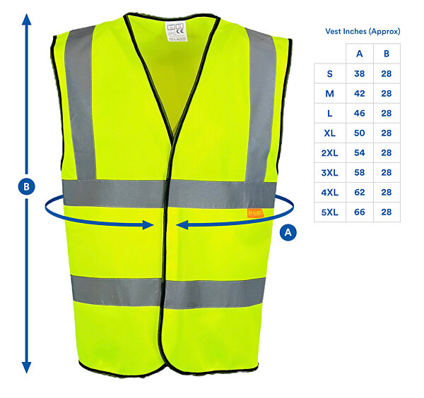 Yellow Hi Vis Vest EN20471 | PPE Delivered