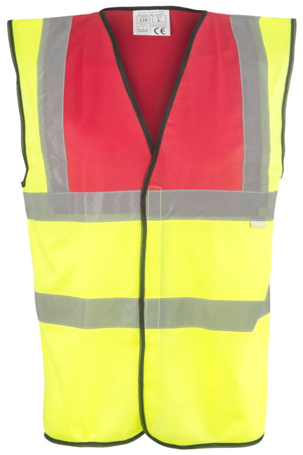 Red & Yellow Hi Vis Vest • High Visibility Vests • PPE Delivered Ltd