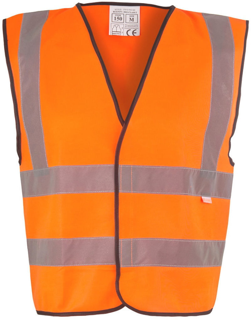 Orange Short Hi Vis Vest EN20471 & RIS-3279-TOM