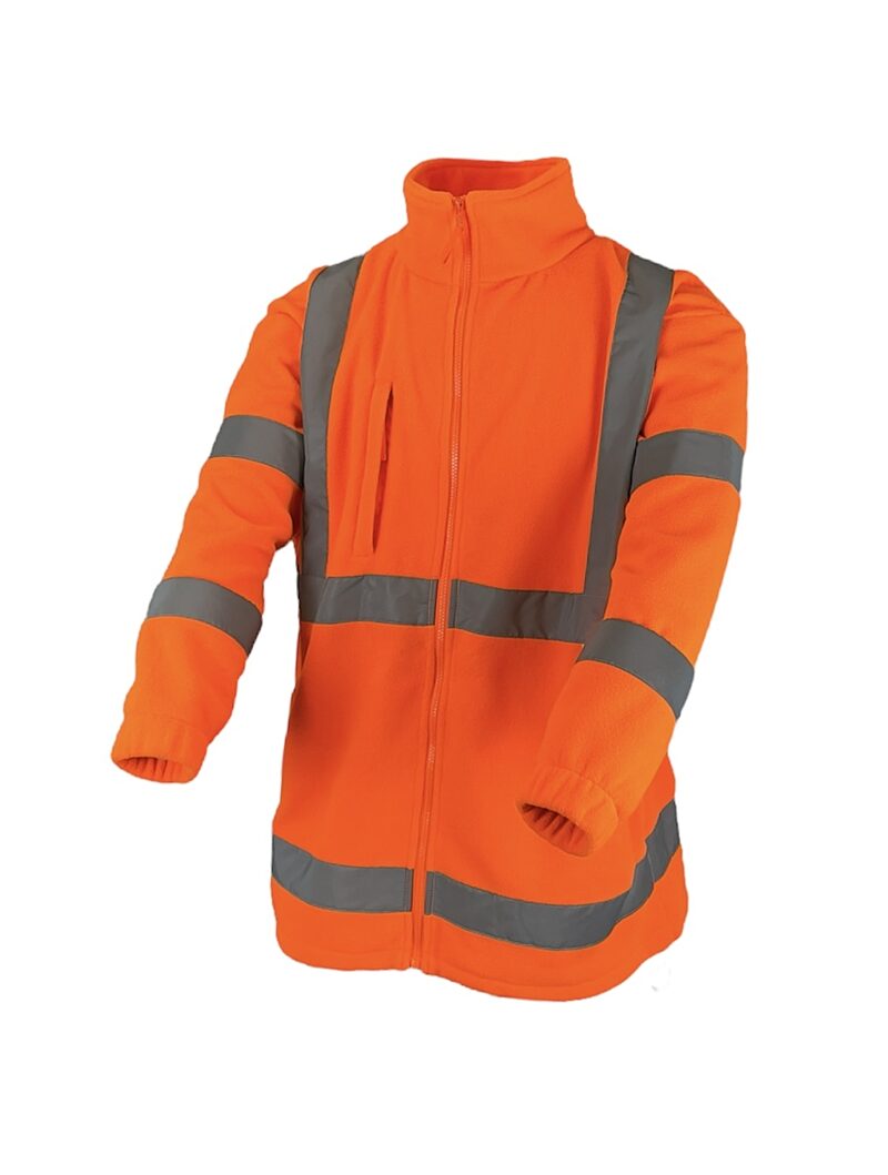 Orange Hi Vis Fleece Jacket EN20471 • Hi Vis Jackets • PPE