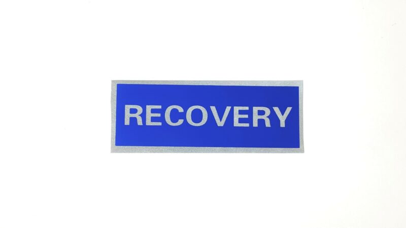 Heat-Applied RECOVERY Reflective Badge Front